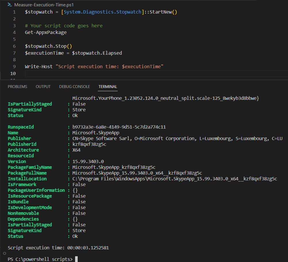 How To Measure Execution Time Of Powershell Script Byteinthesky
